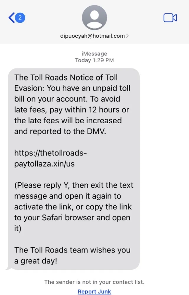 Drivers Hit With ‘The Toll Roads’ Scam Text—What to Watch Out For ...