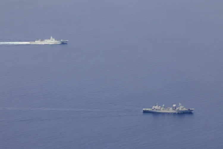 Map shows Chinese warships encircling US ally Australia during pointed ...