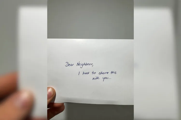Man Thinks He Got Handwritten Note From Neighbor—Then Sees What’s ...