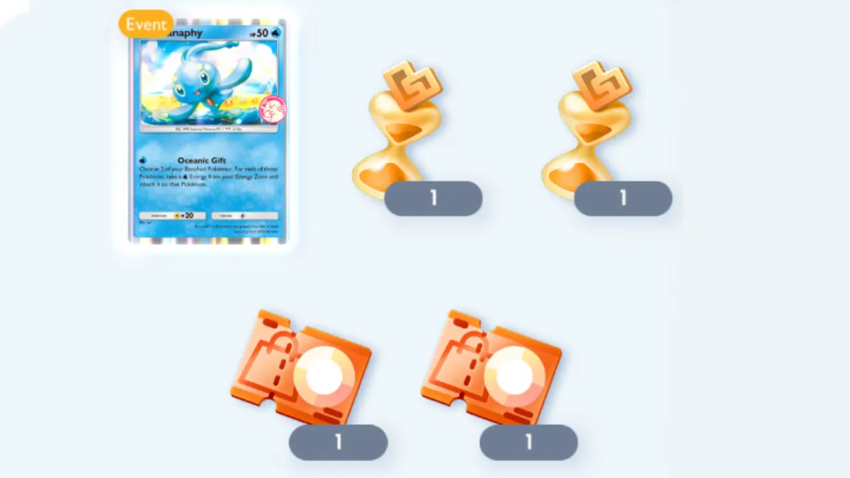 Guide: All Missions and Rewards in the Pokémon TCG Pocket Manaphy ...