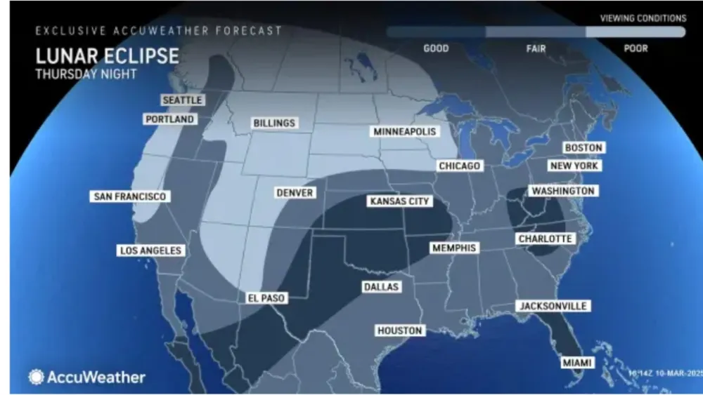 Blood Moon: Map Shows States Where It’s Best to See Lunar Eclipse ...