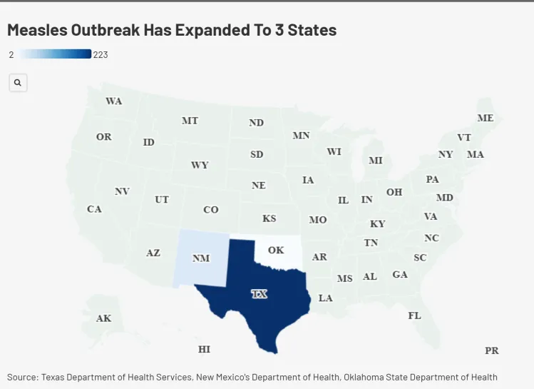 Map Shows Measles Outbreak Has Expanded To 3 States - Newsweek