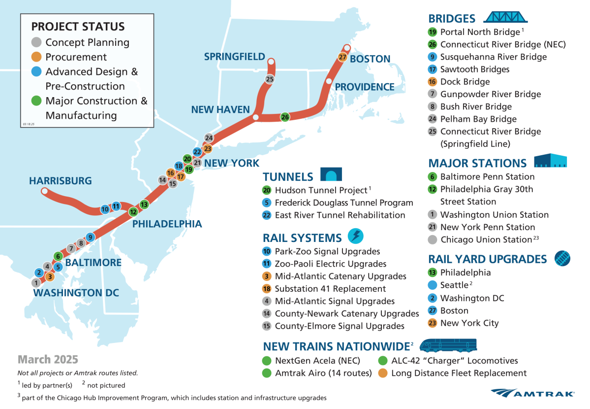 Amtrak Update Shows Map of New Rail Projects - Newsweek