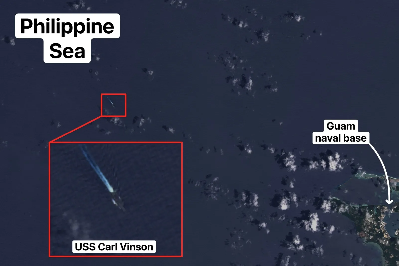 Satellite Captures US Aircraft Carrier Moves After New Orders by Trump ...