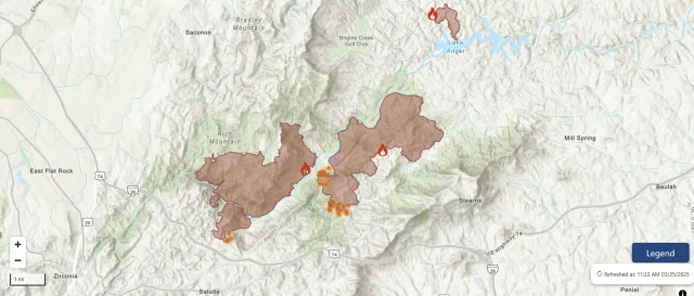 North, South Carolina Wildfire Map Shows Fires Compared to States ...