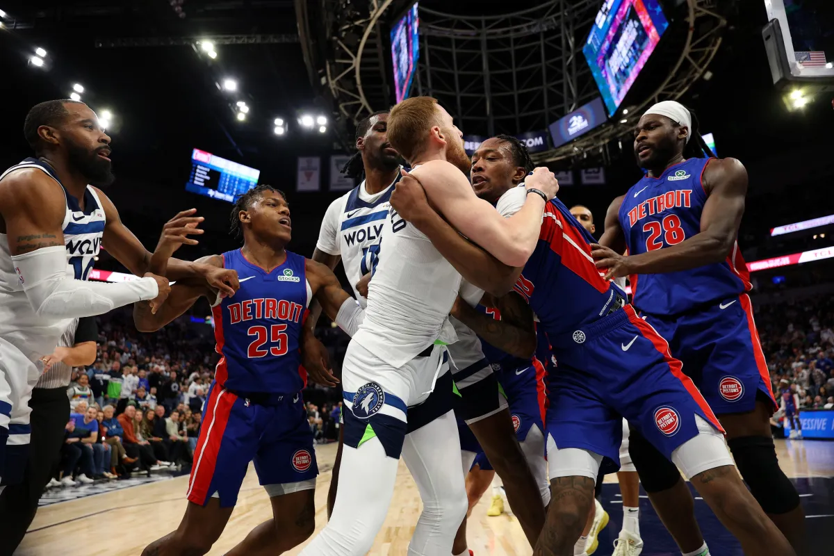 NBA Issues Multiple Suspensions Following Timberwolves-Pistons Brawl ...