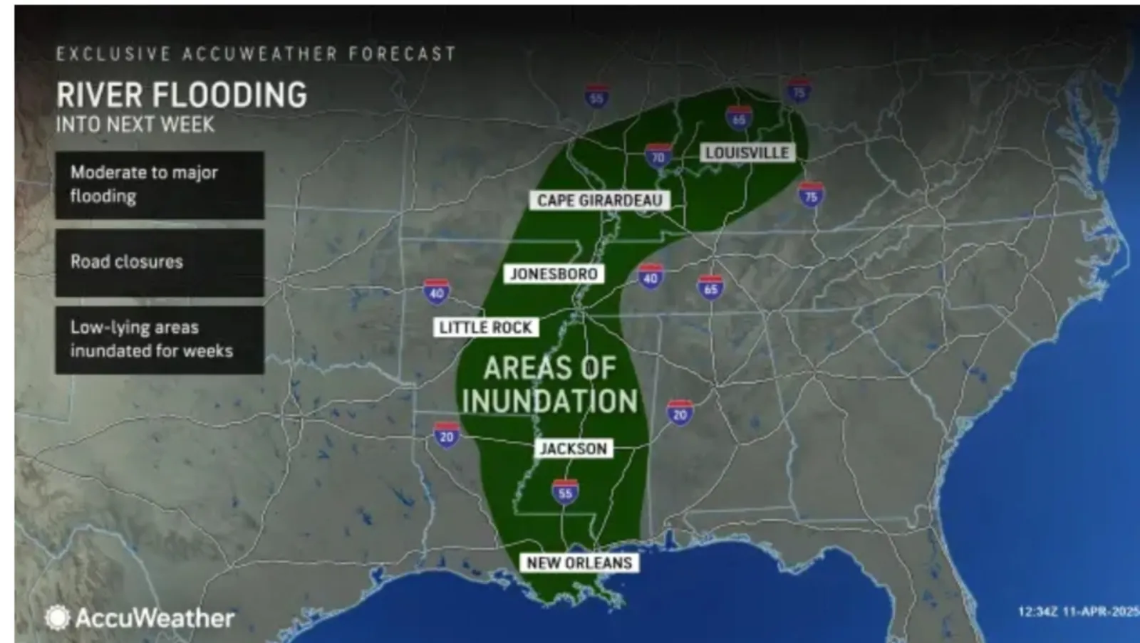 Mississippi River Flood: Map Shows Where Roads Could Be Closed ‘For ...
