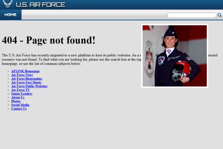 Air Force Deletes Pages on First Female Thunderbirds Pilot Amid DEI ...