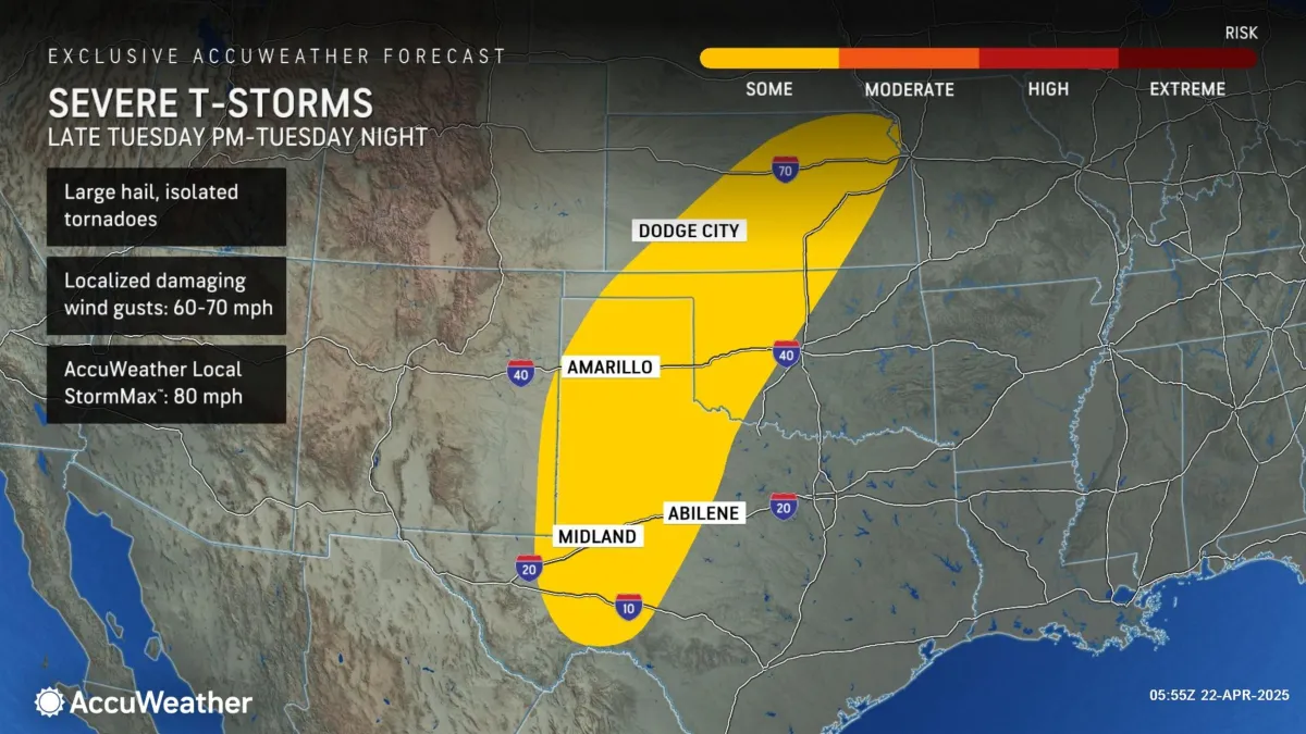 Map Shows Where Baseball Hail, ‘Significant’ Property Damage Could Hit ...