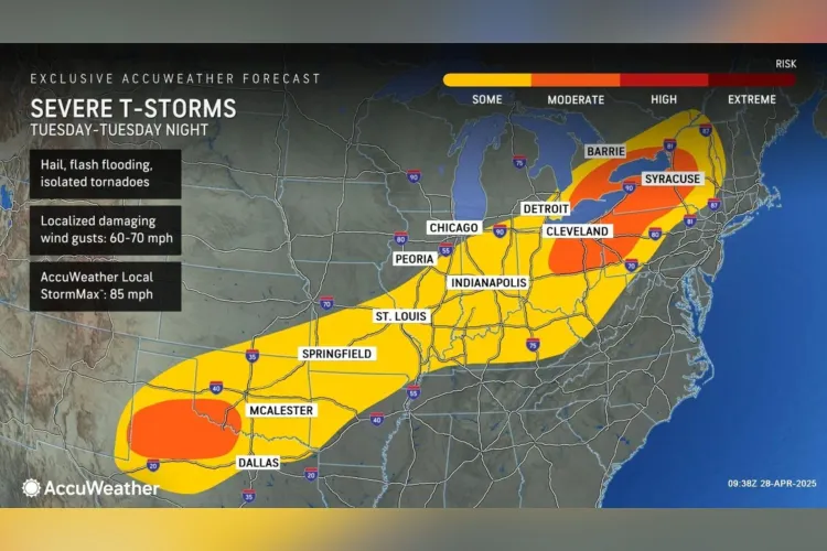 Maps Show States Facing Severe Thunderstorm, Tornado Risk This Week ...