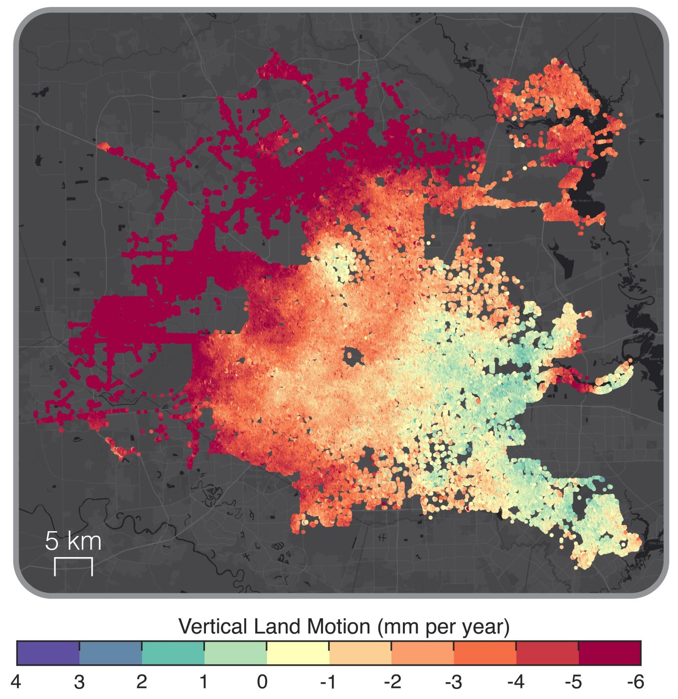 Map Reveals All Major US Cities Are Sinking - Newsweek