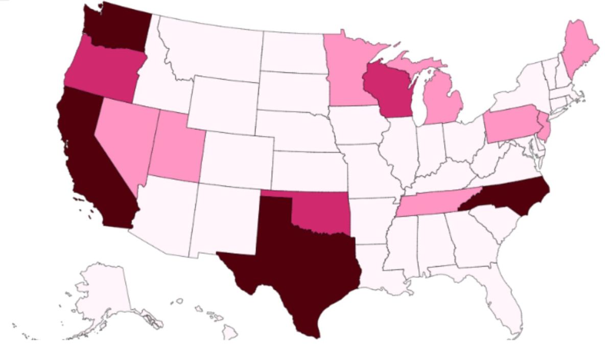Map Shows States With Most Furry Conventions - Newsweek
