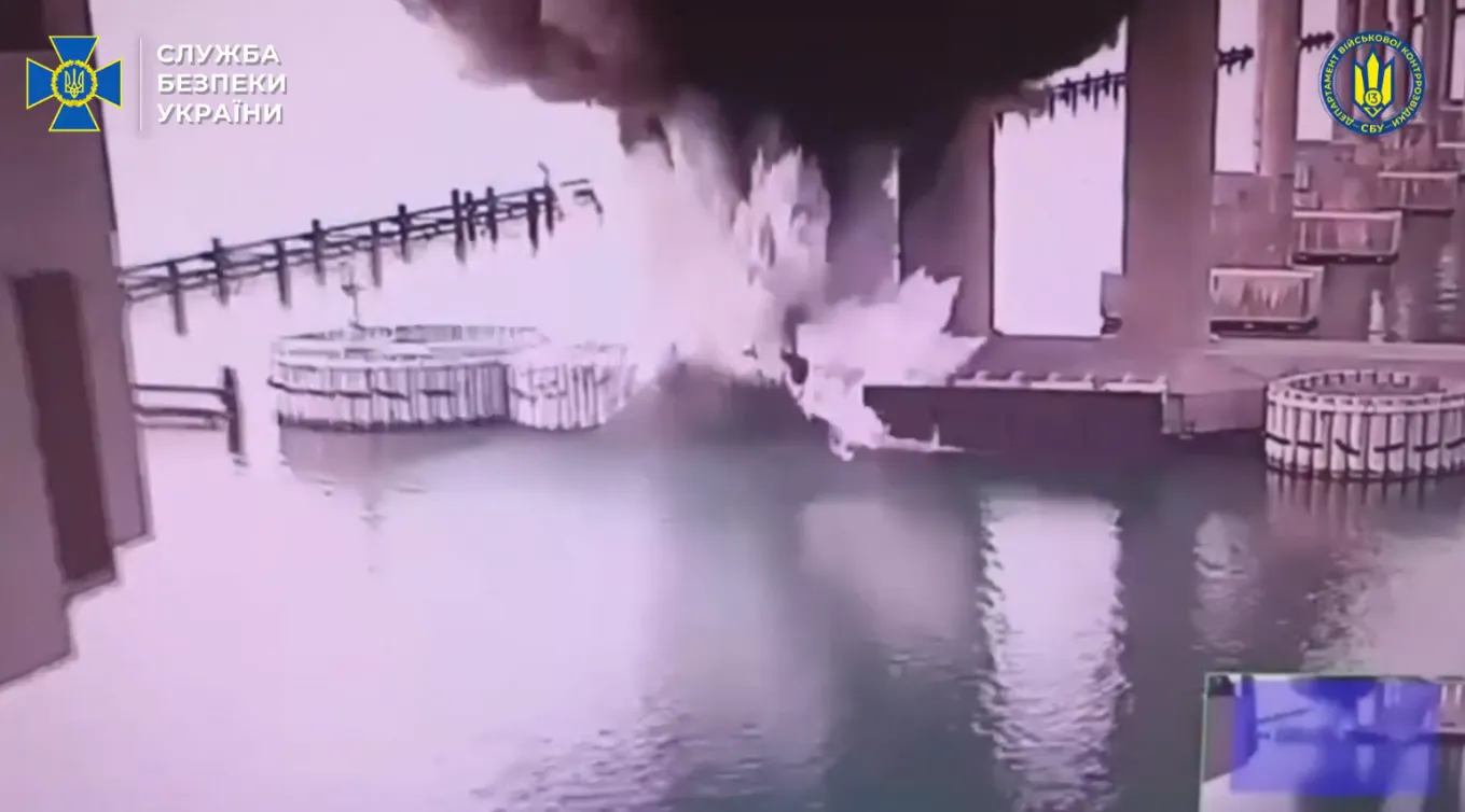 Crimea Bridge Hit by Explosion - Newsweek