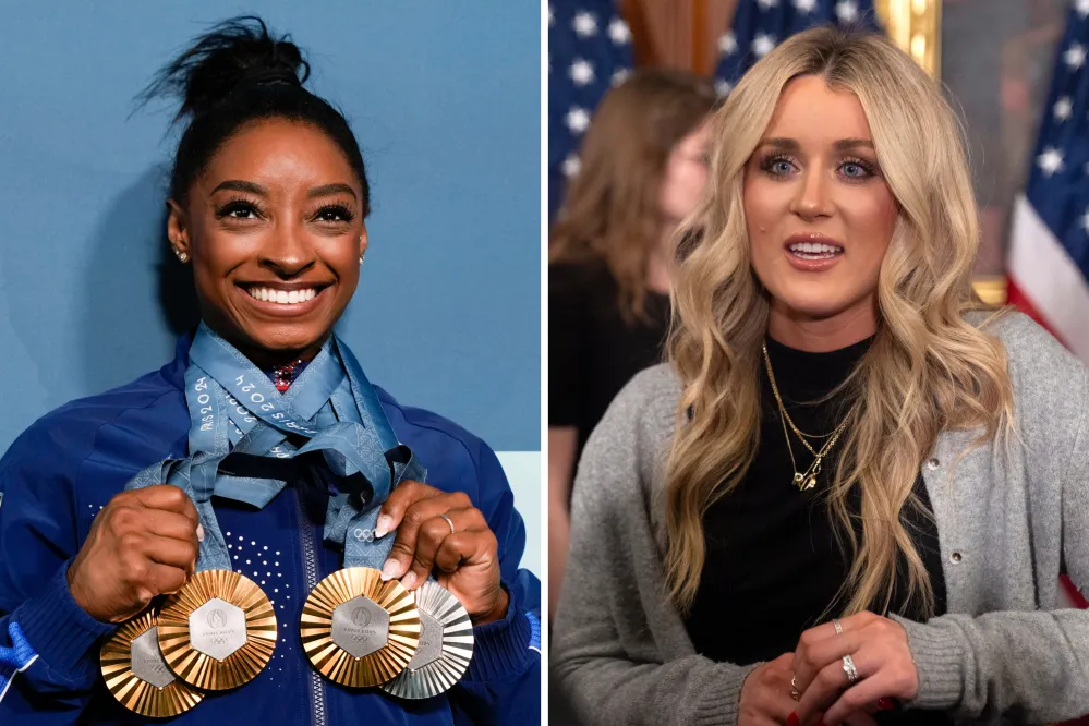 Riley Gaines and Simone Biles Beef Online Amid Trans Athlete Debate ...