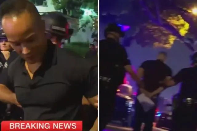 CNN Reporter Detained by LA Riot Police Live on Air - Newsweek