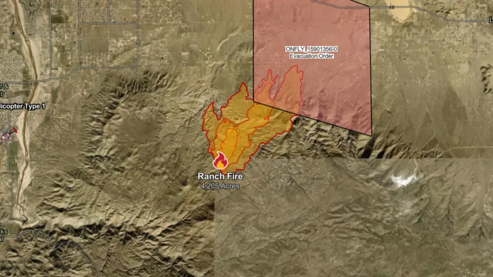 California Fire Map, Update as Ranch Fire Rapidly Spreads - Newsweek