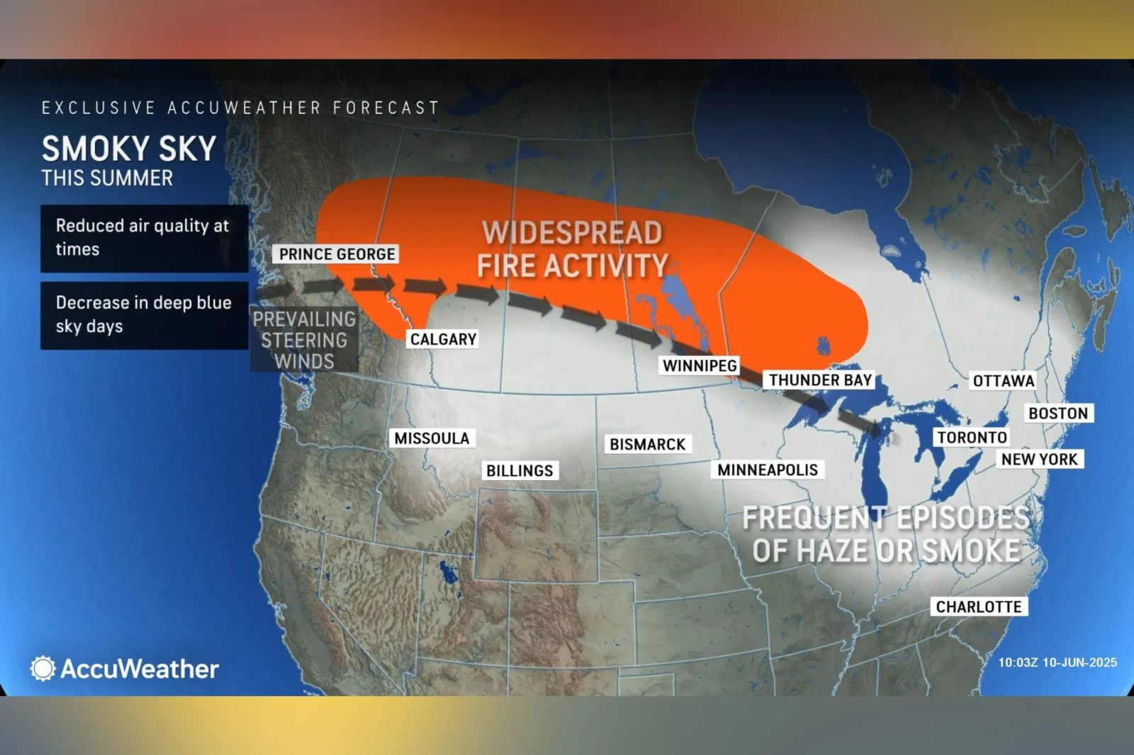 Map Shows Where Smoke Could Obscure Sky This Summer - Newsweek