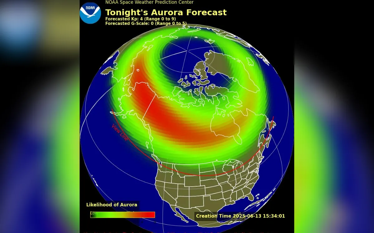 Map Reveals Where To Look for Aurora Over US Tonight As Storm Hits ...
