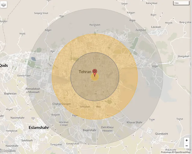Nuclear Bomb Map Shows Impact of US Weapons on Iran - Newsweek