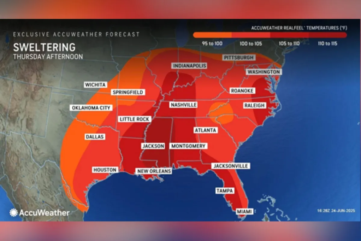 Map Shows Which States Will Feel Hottest Today - Newsweek