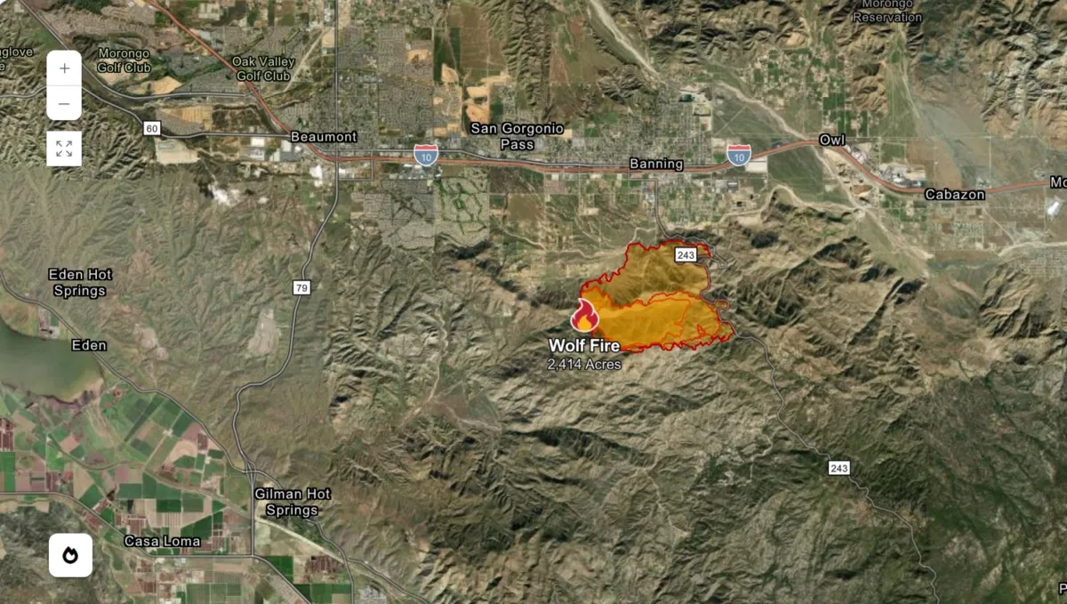 California Wolf Fire Map Shows Where Blaze Grew Overnight - Newsweek