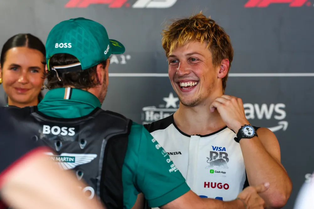 Fernando Alonso and Liam Lawson Share a Laugh After Rivalry Ends - Newsweek