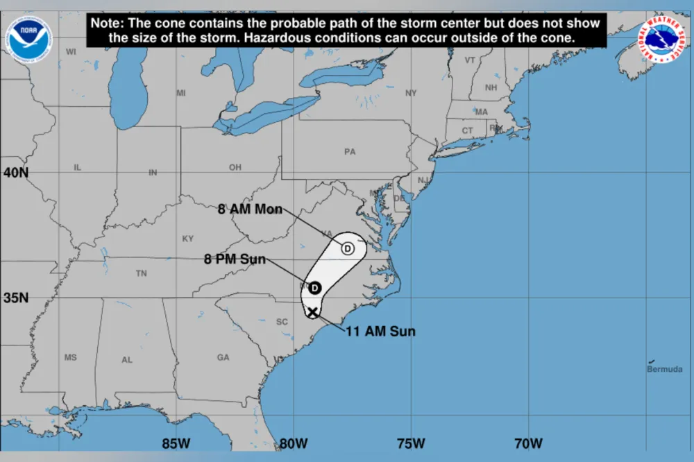 Tropical Storm Chantal Path Update as Flash Floods Wash Away Roads ...