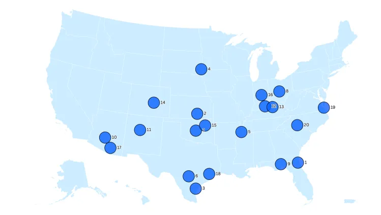 Map Shows Most Boring Cities in the US - Newsweek