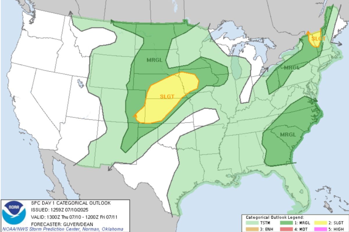 Map Shows Where Millions Face Severe Storms Today - Newsweek