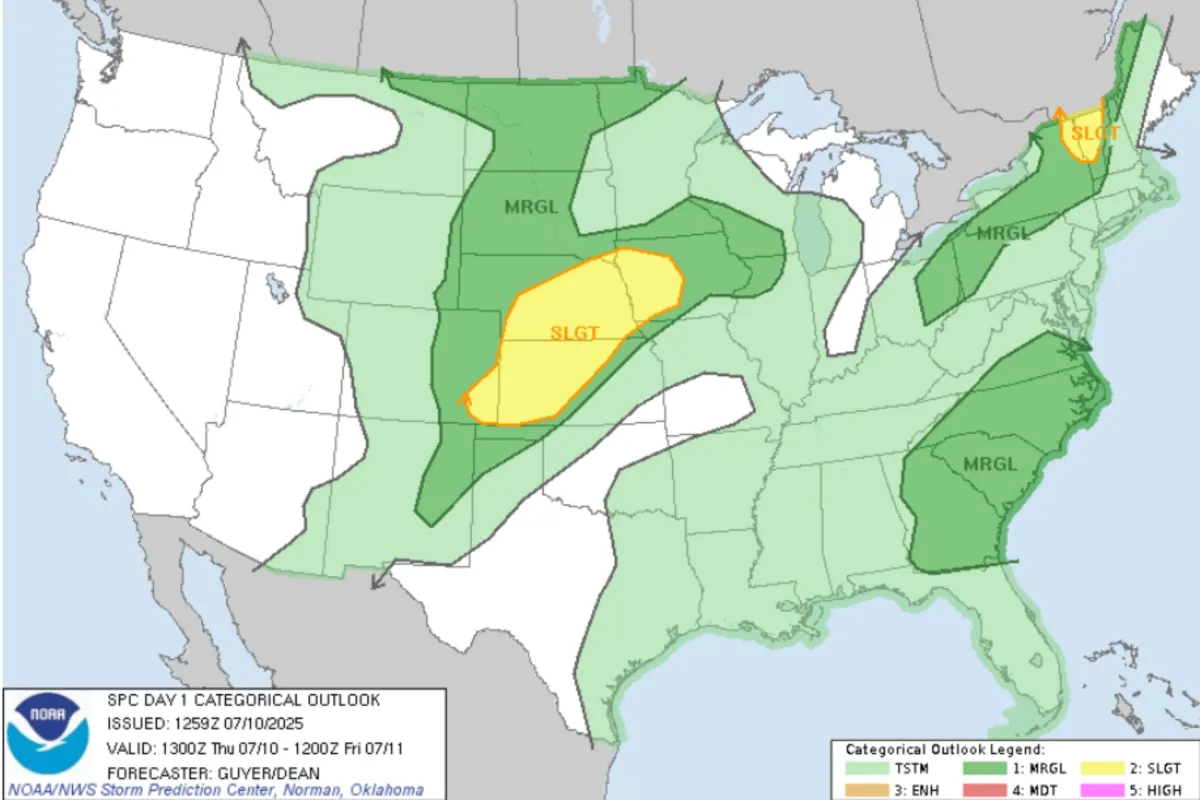 Map Shows Where Millions Face Severe Storms Today - Newsweek
