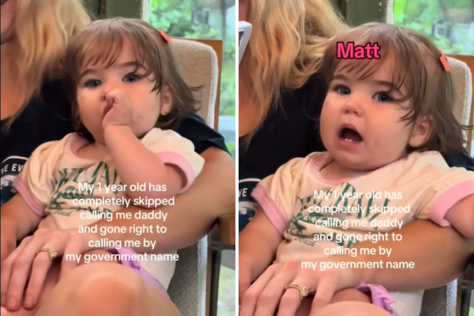 Baby girl wants attention—decides to call dad by his ‘full government ...