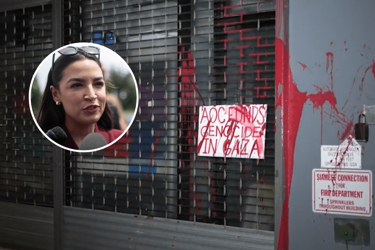 AOC Responds After Bronx Campaign Office Vandalized For 'Gaza Genocide ...