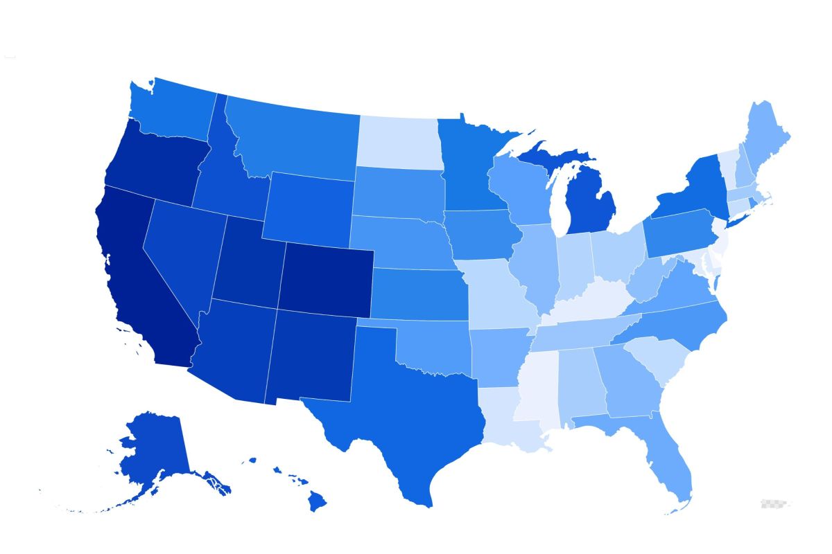 Map Shows Best States For Spotting Meteors, Asteroids - Newsweek