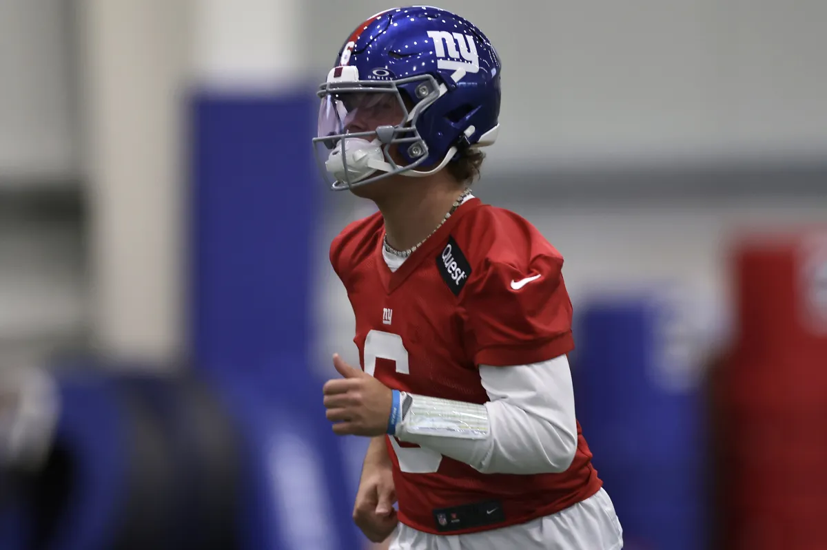 Jaxson Dart's Baptism Comes Early at Giants Camp - Newsweek