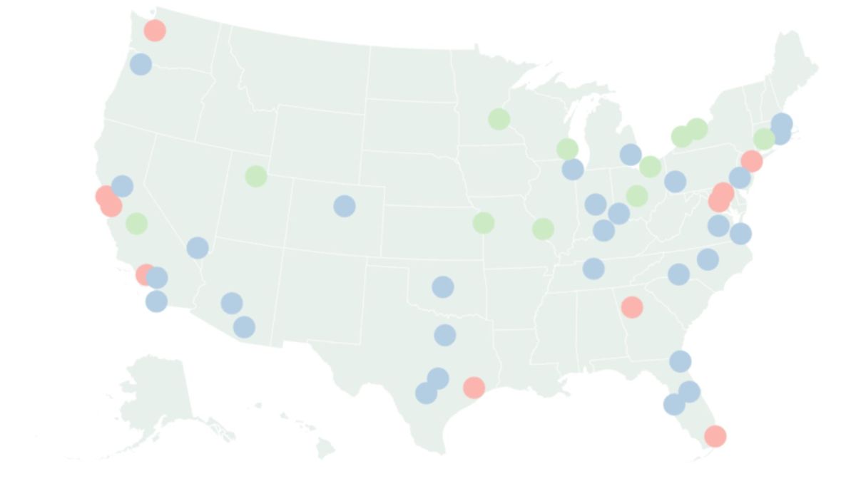 Map Shows US Cities With Best—and Worst—Traffic - Newsweek