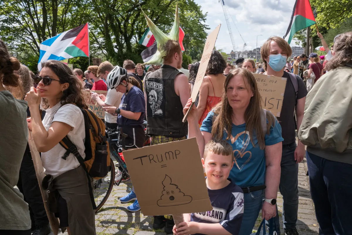 Anti-Trump Protests Hit Scotland Amid Military Lockdown - Newsweek