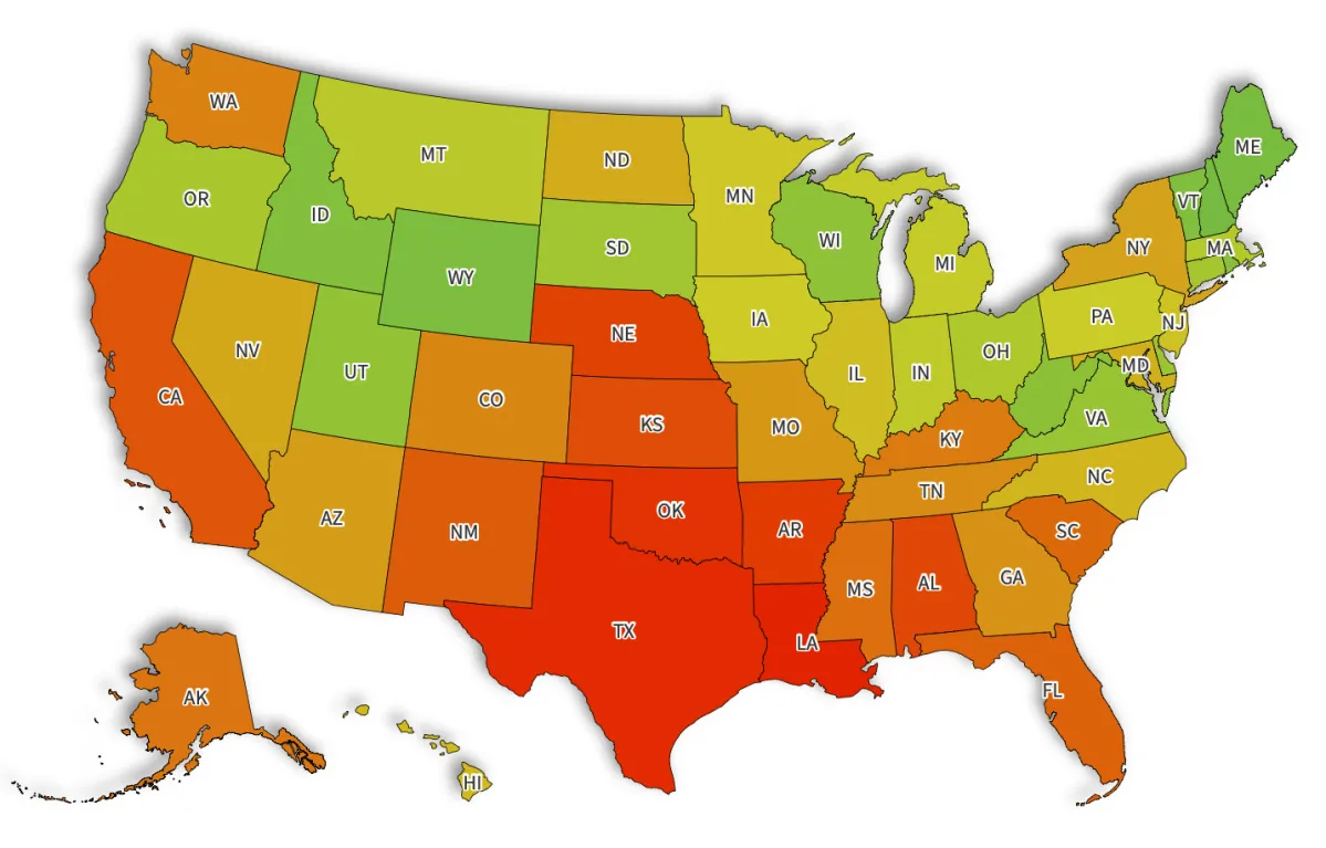 Map Shows Best—and Worst—States To Retire in - Newsweek