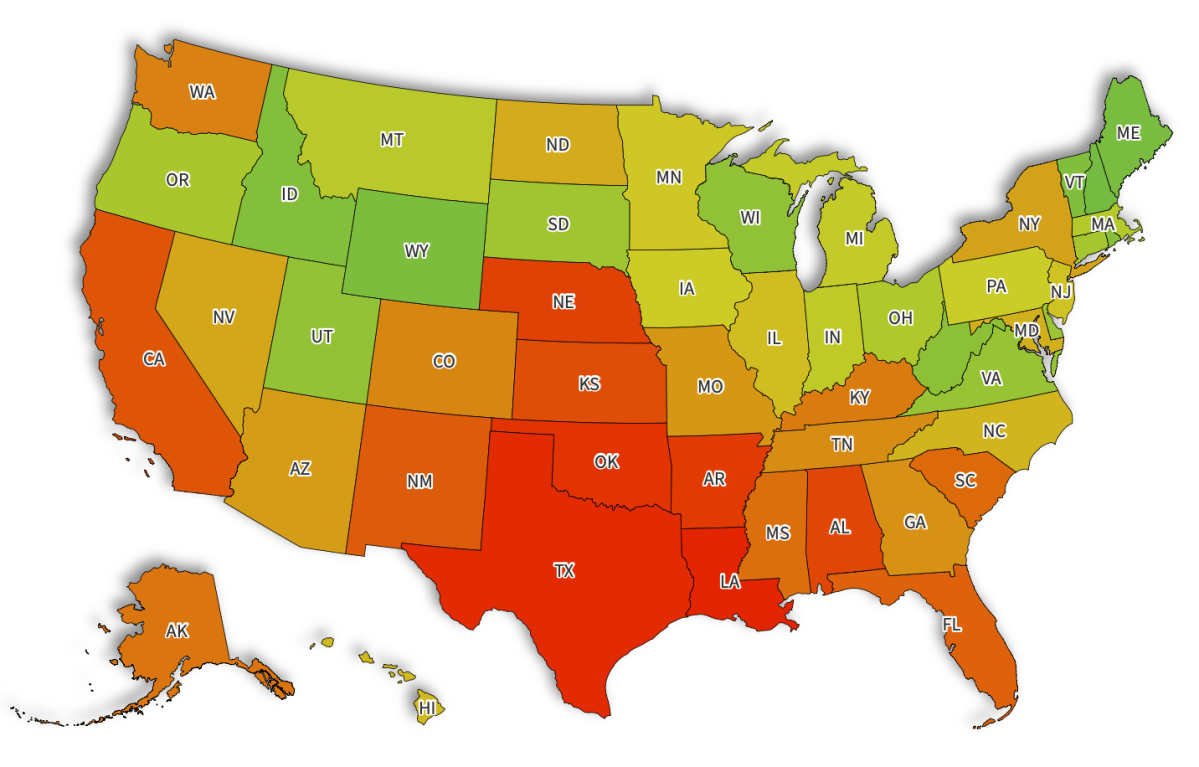 Map Shows Best—and Worst—States To Retire in - Newsweek