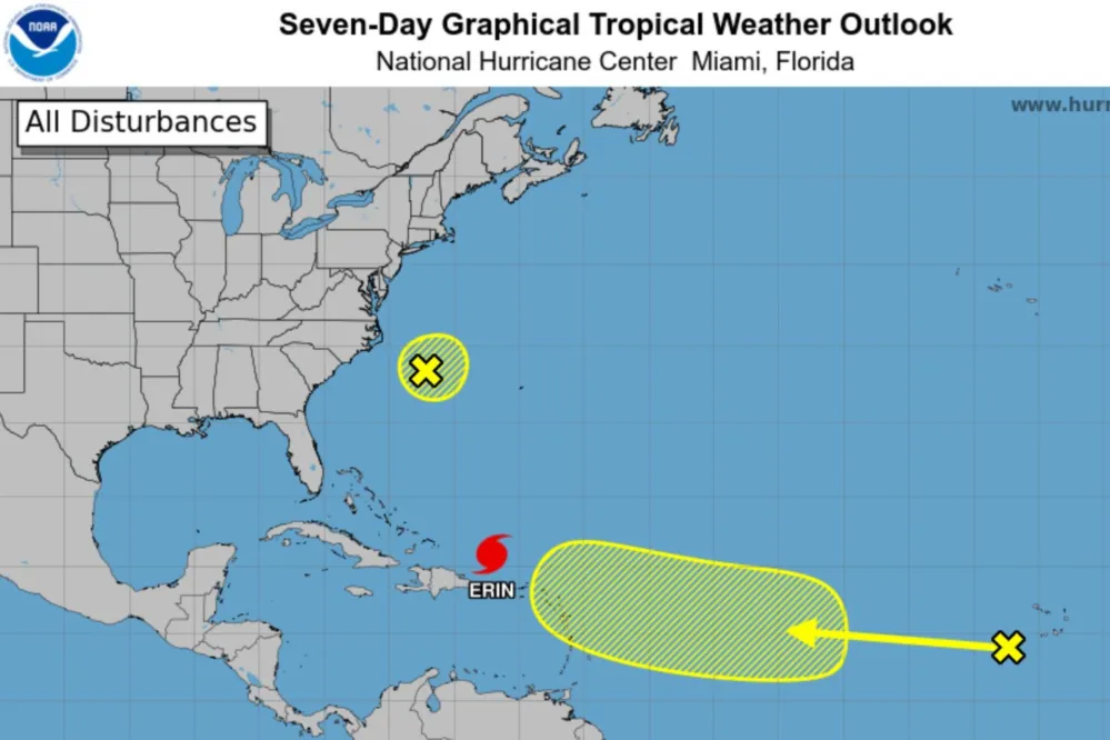 New Disturbance in the Atlantic Tracking Behind Erin: What to Know ...