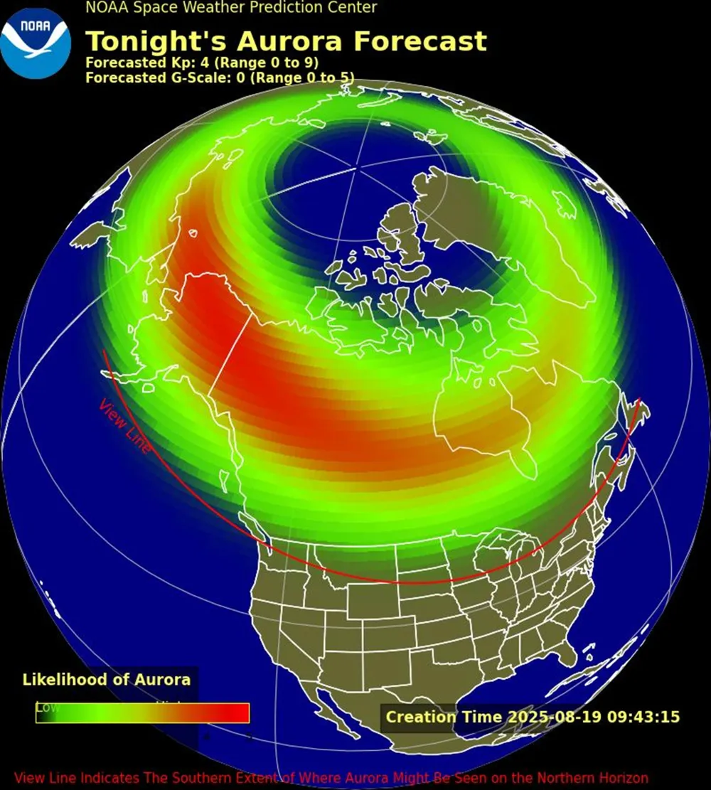 Northern Lights Update: Map Shows 16 States for Aurora Borealis Tonight ...