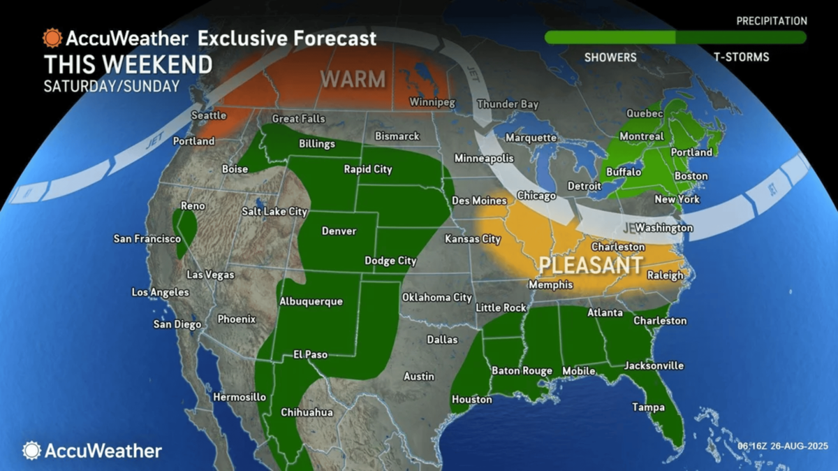 Map Shows Where Worst Weather Will Hit Over Labor Day Weekend - Newsweek