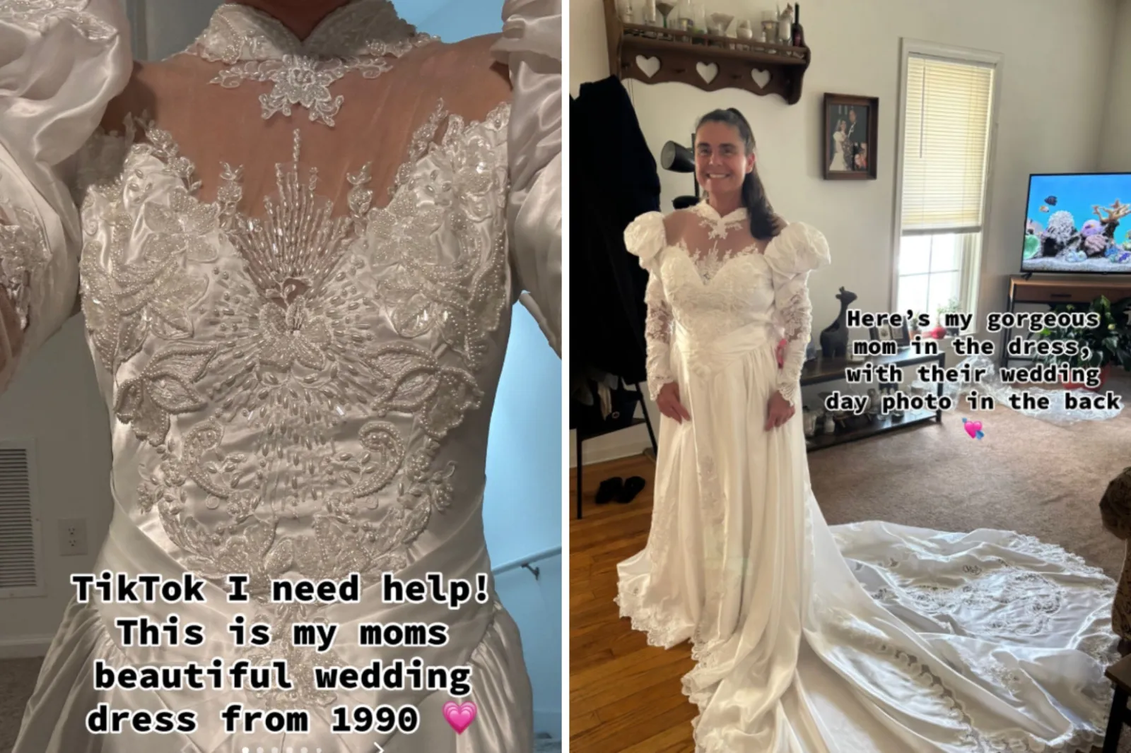Woman Asks Internet What To Do With Mom’s Wedding Dress, They Deliver ...