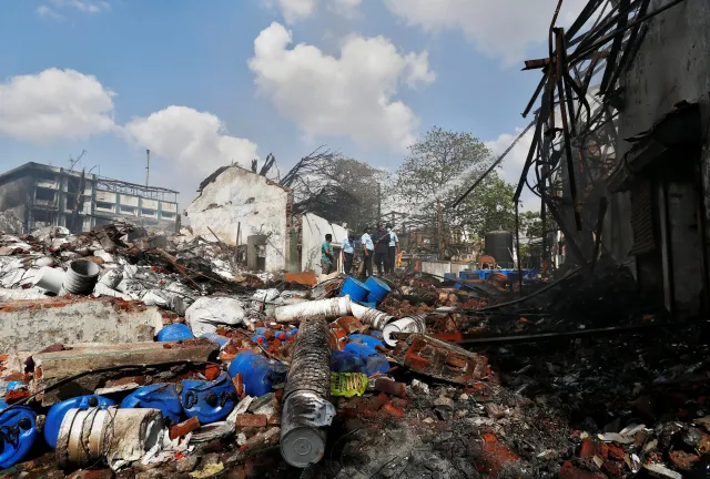 Huge Fire Breaks Out in Indian Arms Depot, 17 Feared Dead - Newsweek