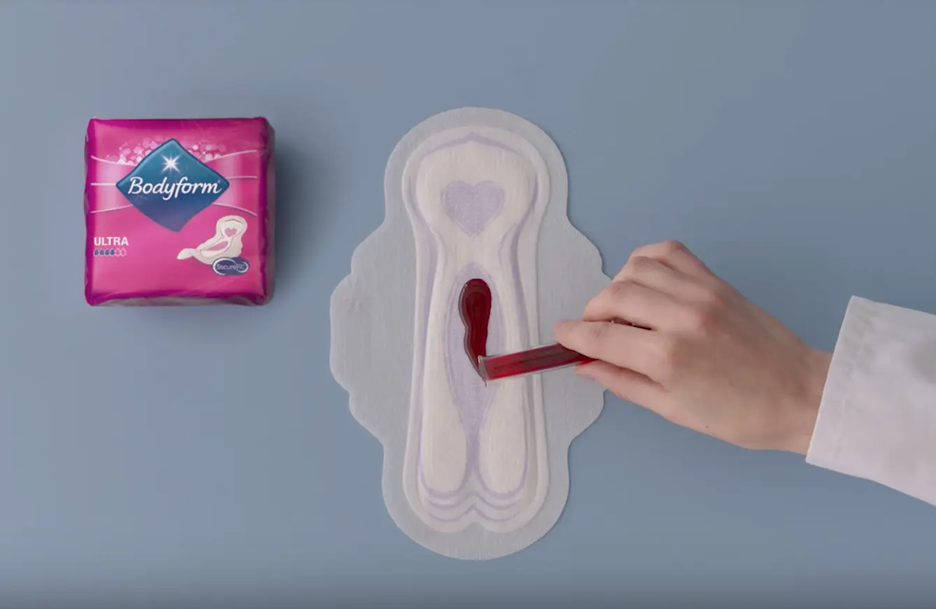 Periods Are Normal, Says First U.K. Commercial to Use Red Liquid on a ...