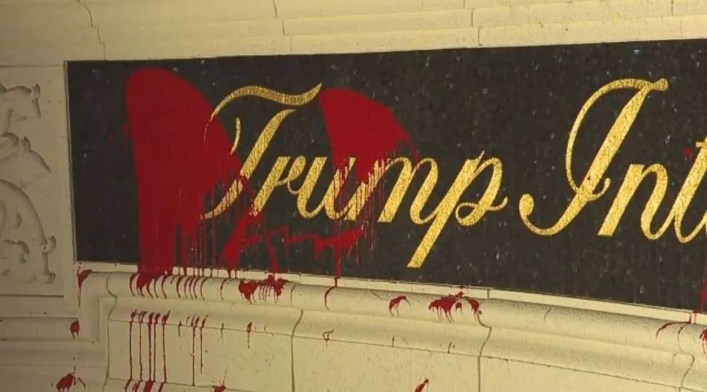 Vandals Splatter Red Paint Across Trump International Golf Club ...