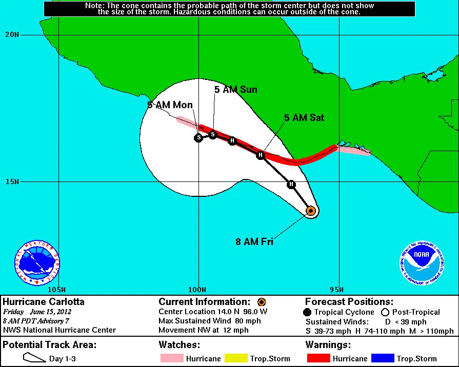 Will Tropical Storm Carlotta Hit Mexico? Path, Forecast Map Shows Storm ...