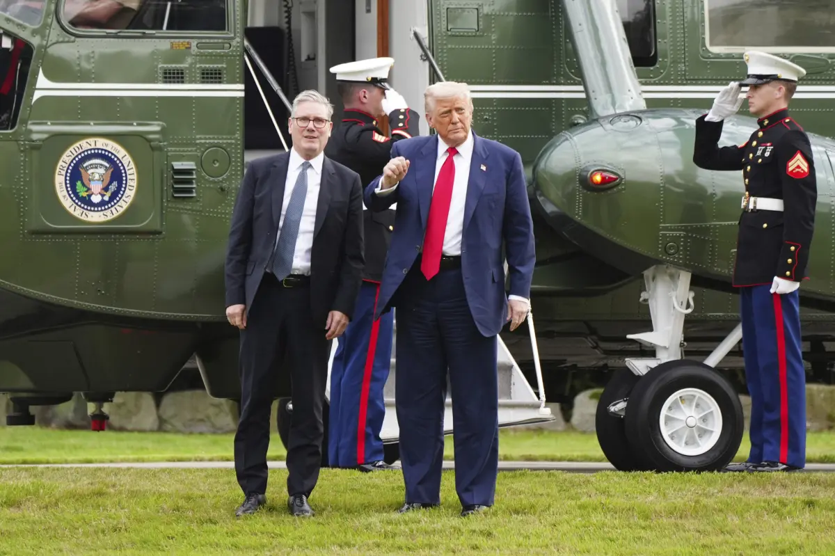 Donald Trump Heads to Meet King Charles at Windsor for UK State Visit ...