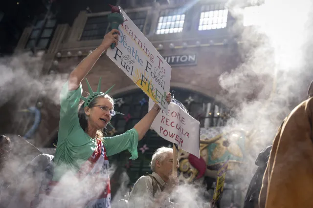 Thousands Protest on NYC Streets Ahead of Climate Week - Newsweek