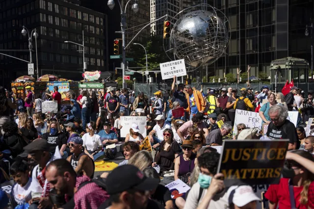 Thousands Protest on NYC Streets Ahead of Climate Week - Newsweek
