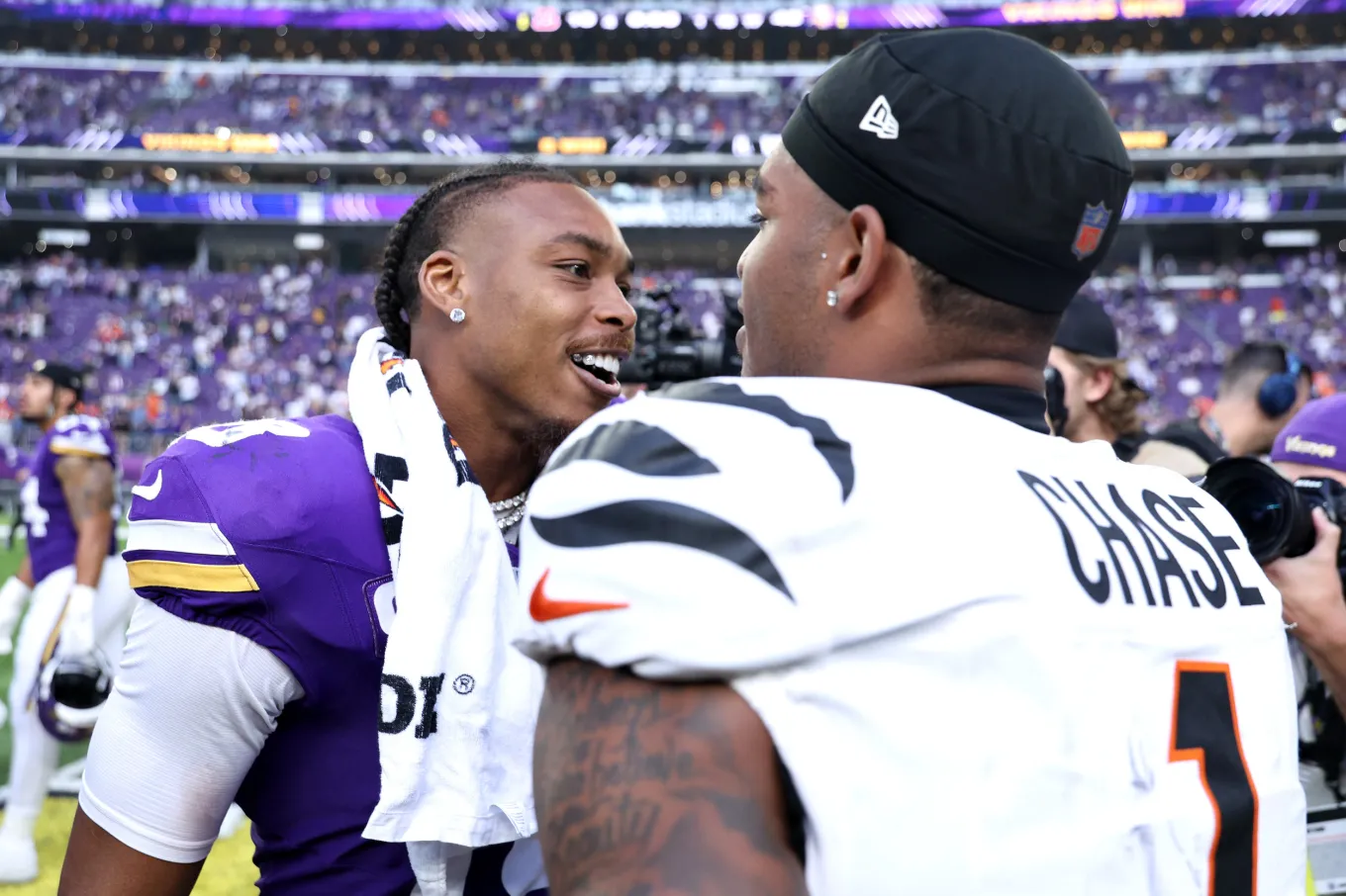Postgame Interaction Between Justin Jefferson, Ja'Marr Chase Sparks ...